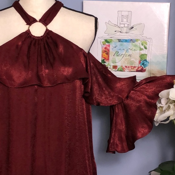 Hayden | Dresses | Hayden Plum Off The Shoulder Halter Dress | Poshmark